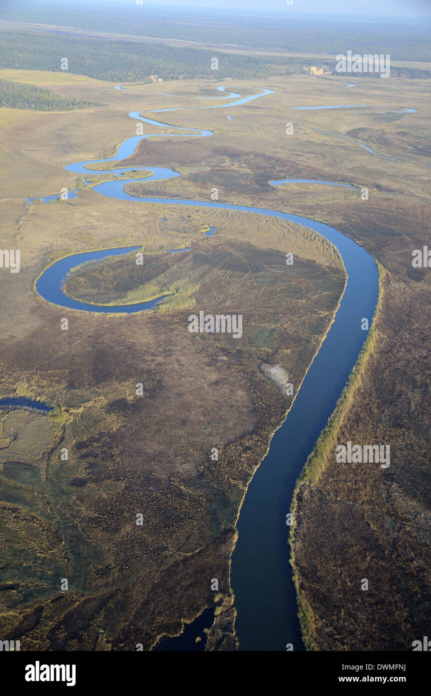 Aerial photo of River Cuito, Cuito Cuanavale, Angola Stock Photo ...