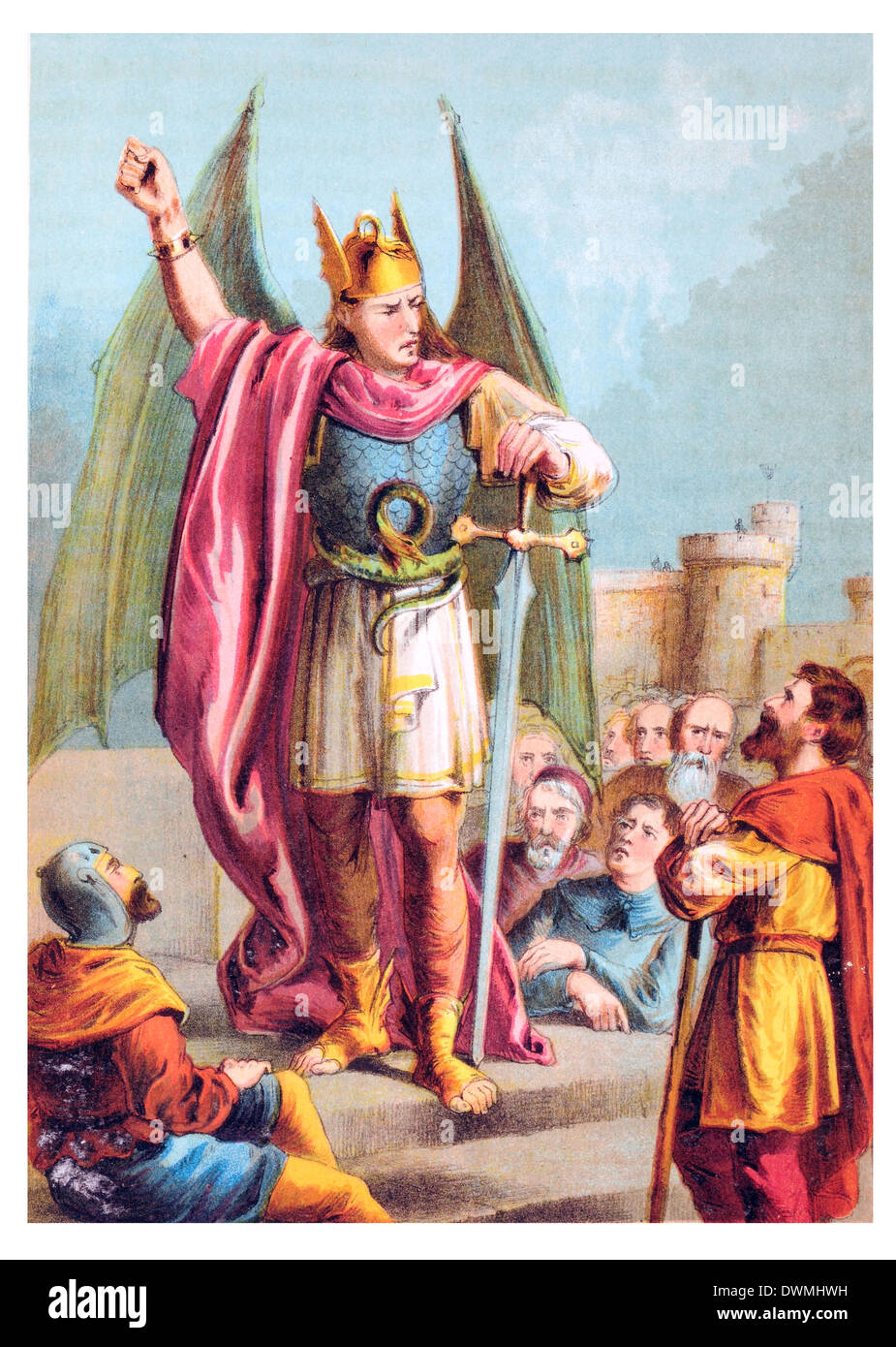 Diabolus chiding the people Stock Photo - Alamy