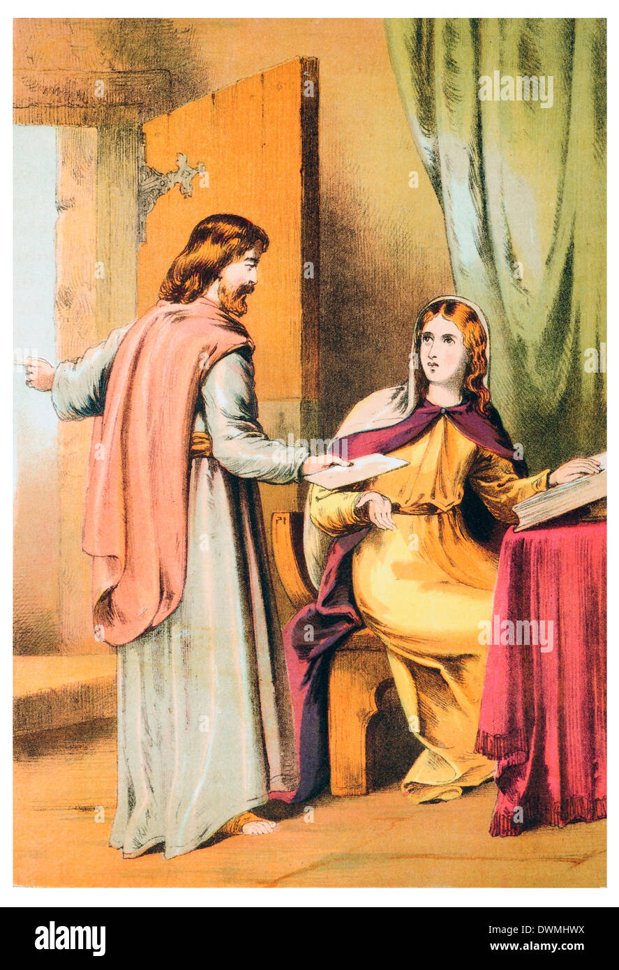 Christian receives the message Stock Photo - Alamy