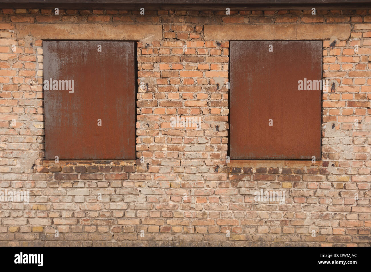 Security windows blocked up with quarter inch steel plate or bricked in ...