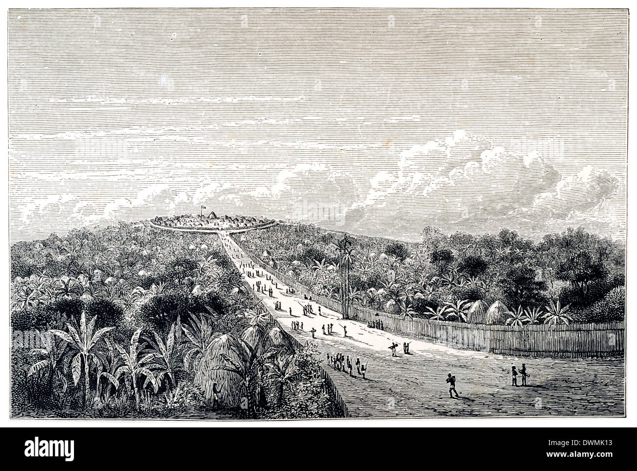 Rubaga, the new capital of the Emperor Mtesa Stock Photo - Alamy