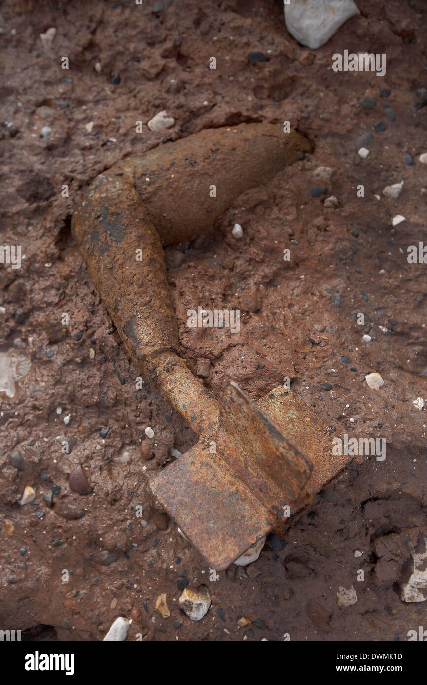 An unexploded shell washed up at the beach hi-res stock photography and ...