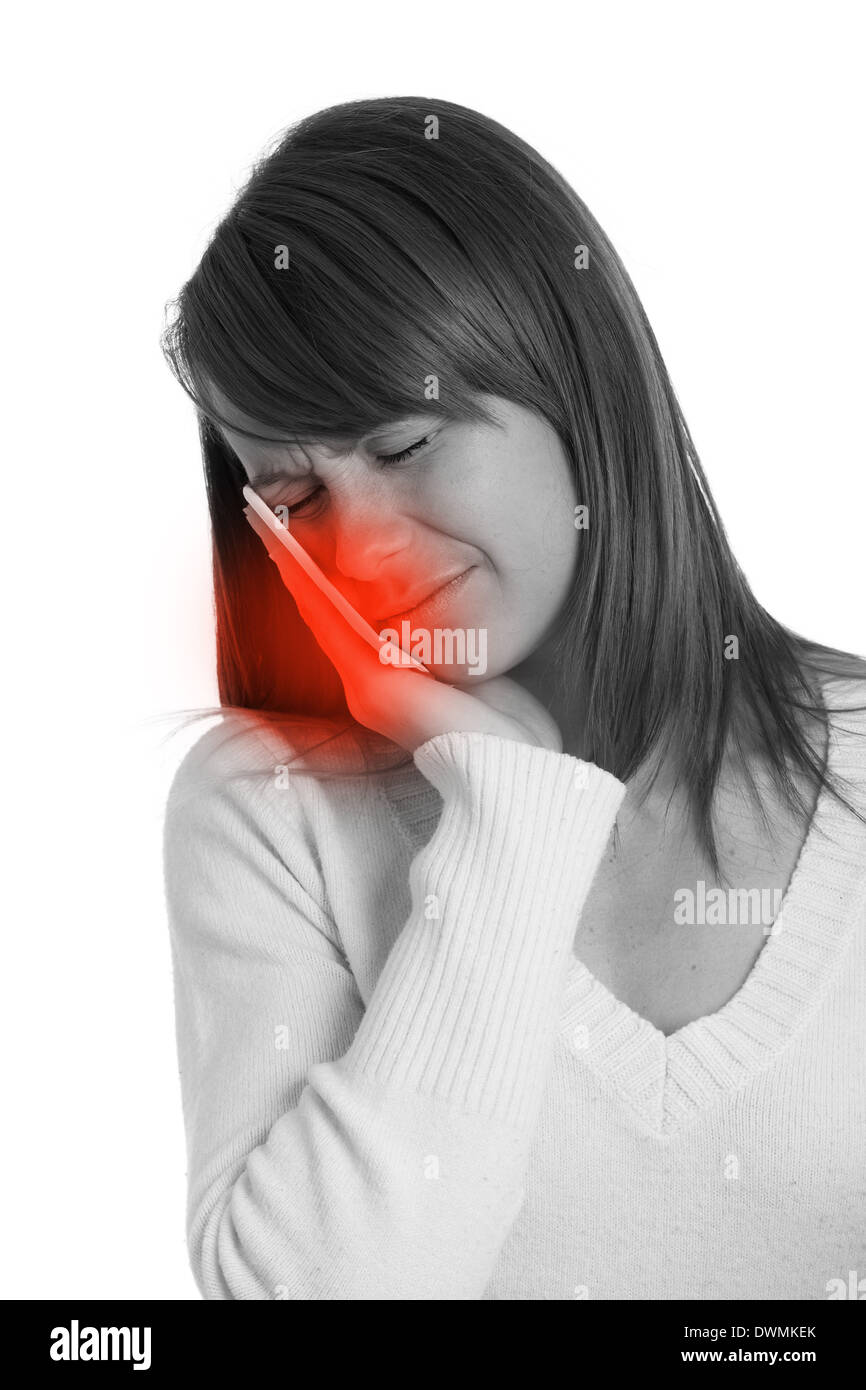 Young woman with toothache Stock Photo - Alamy