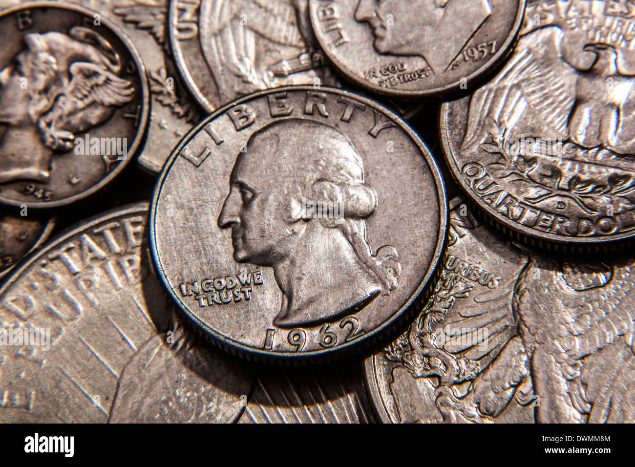Dollar washington quarter hi-res stock photography and images - Alamy