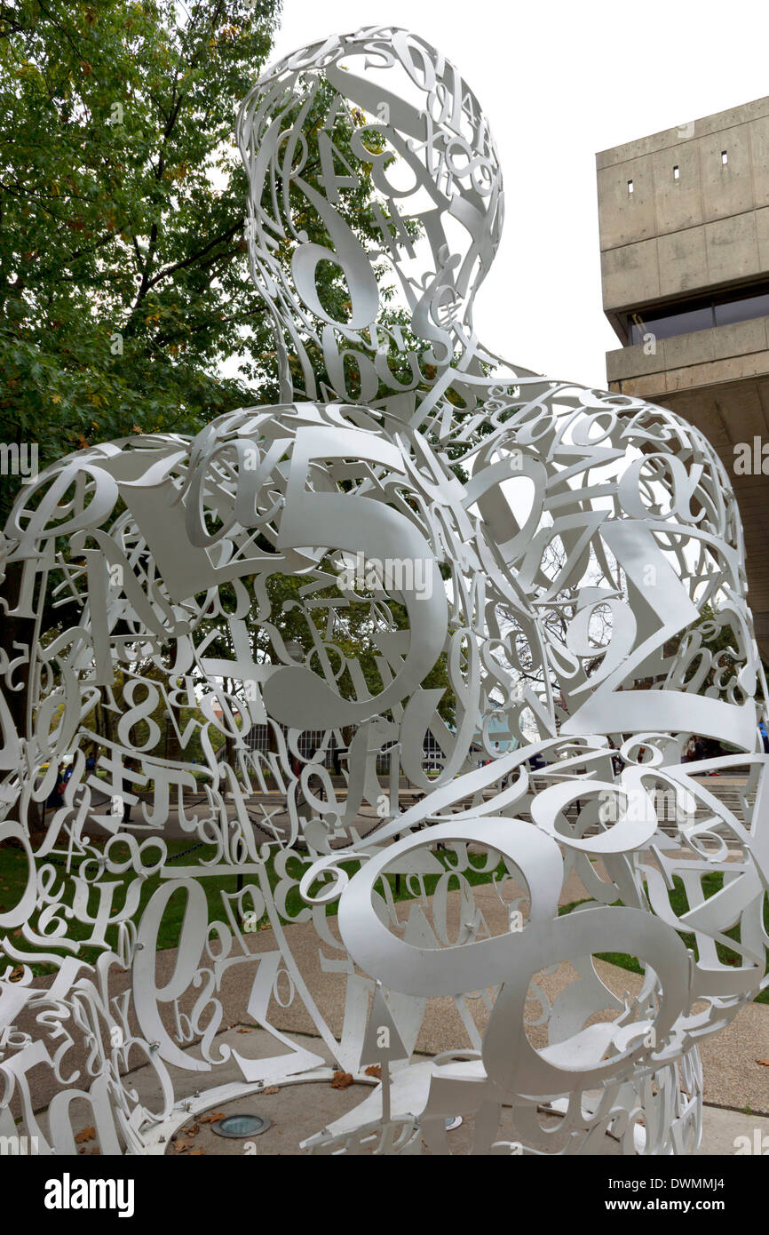 The Alchemist, a sculpture representing Thinking Man, at Boston's MIT ...