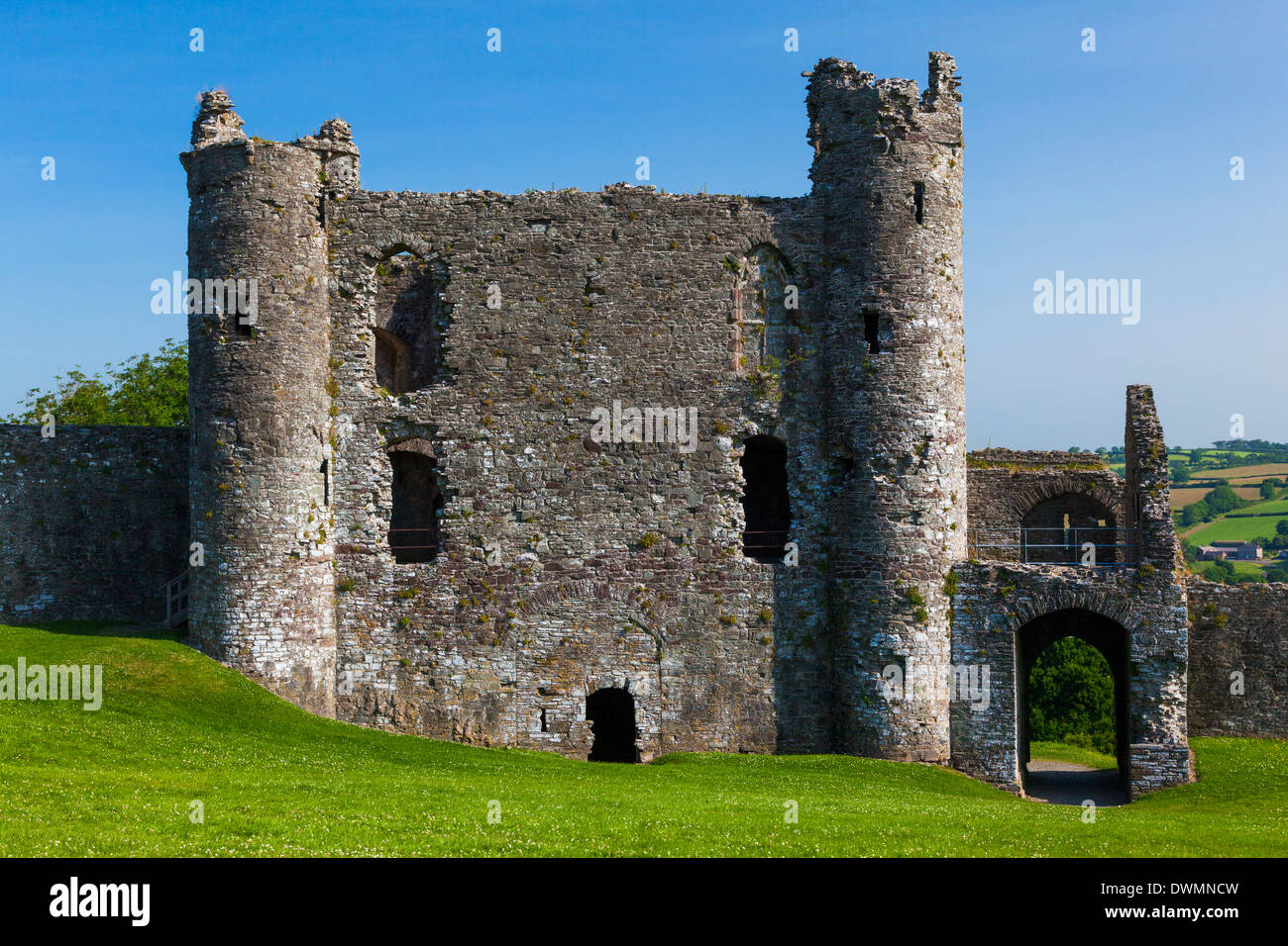 Grass and llansteffan castle hi-res stock photography and images - Alamy