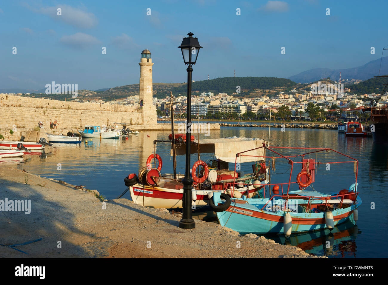 Venetian port of Rethymnon, Crete, Greek Islands, Greece, Europe Stock ...