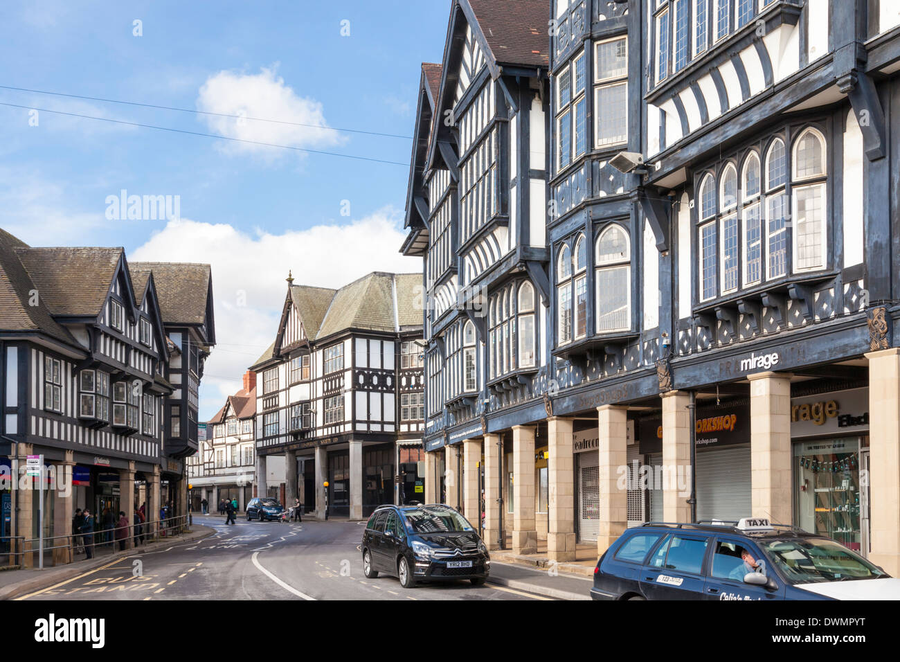 Knifesmithgate, Chesterfield, a street rebuilt in the 1920s in the ...