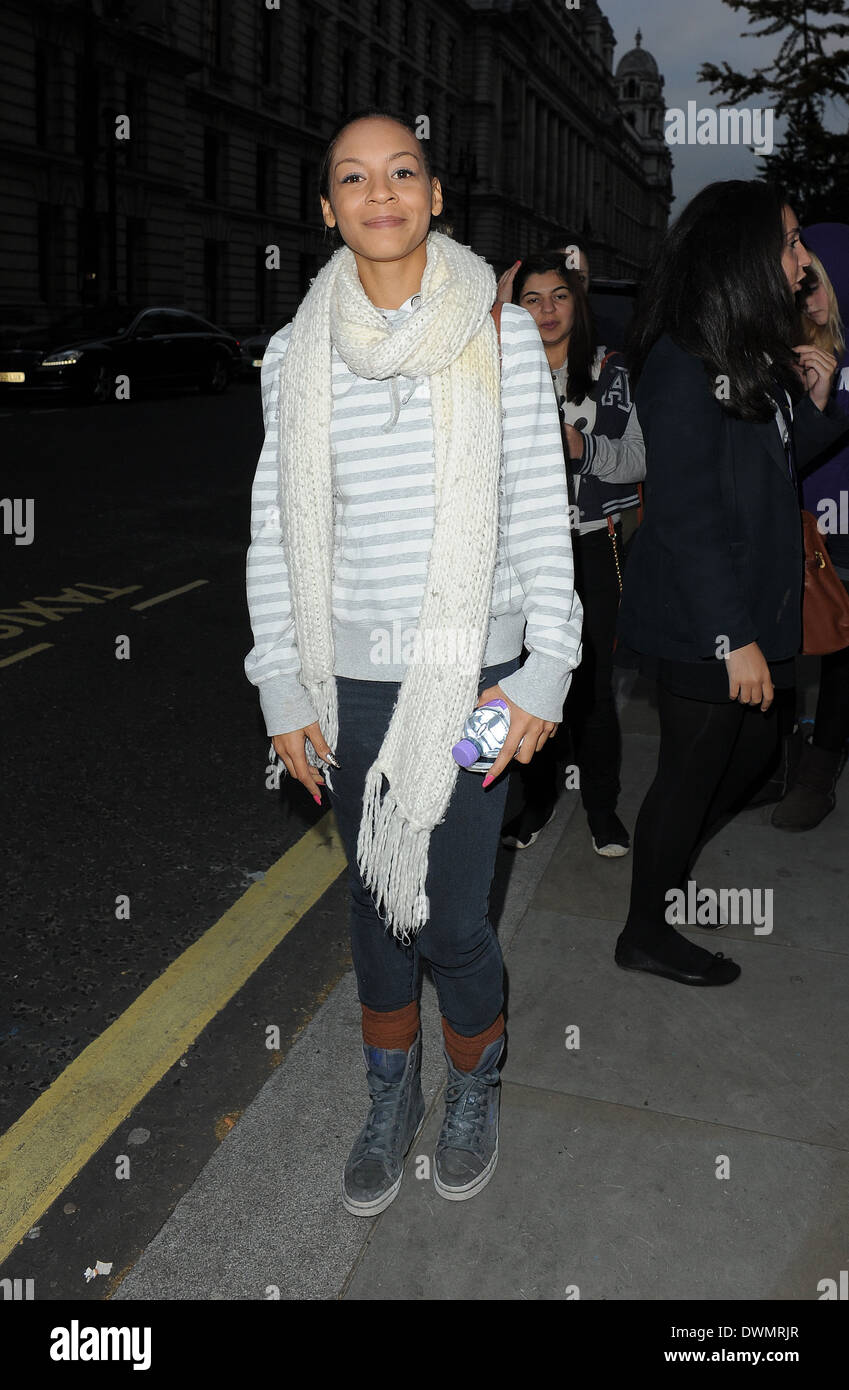 X Factor contestant Jade Ellis arriving back at her hotel. London ...