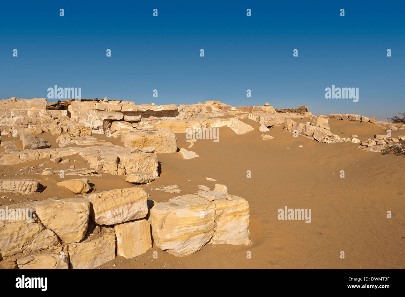 The almost buried temple of Amun-Nakht at Ain Birbiya, Dakhla Oasis ...