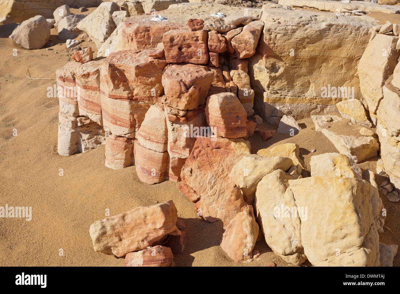 The almost buried temple of Amun-Nakht at Ain Birbiya, Dakhla Oasis ...