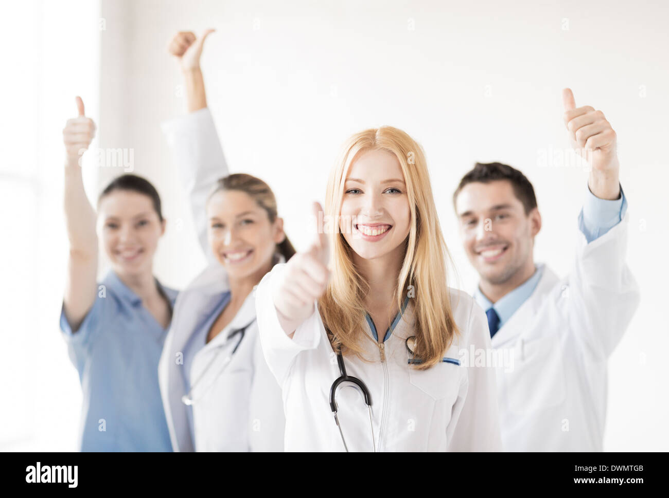 Group doctors holding laboratory hi-res stock photography and images ...