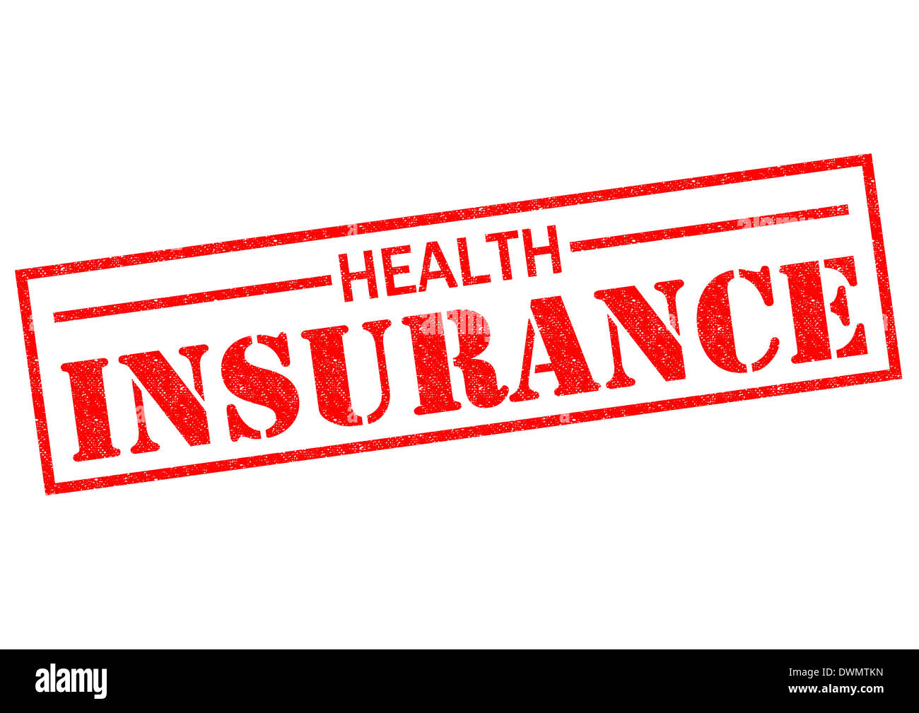 HEALTH INSURANCE red Rubber Stamp over a white background Stock Photo ...