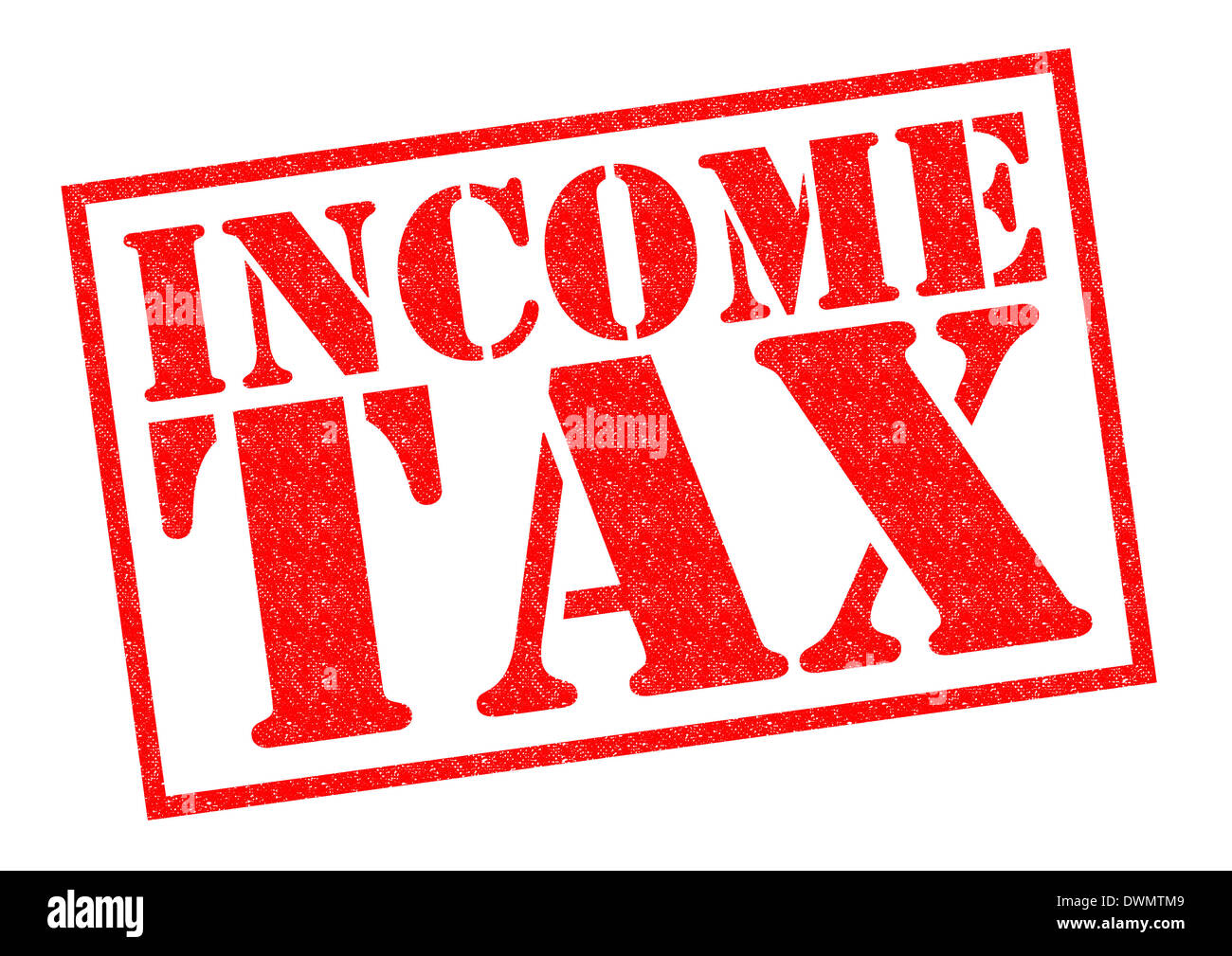 INCOME TAX red Rubber Stamp over a white background Stock Photo - Alamy