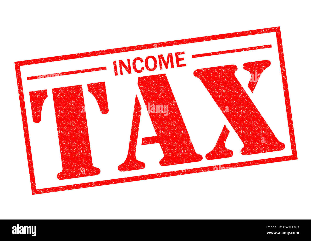 INCOME TAX red Rubber Stamp over a white background Stock Photo - Alamy