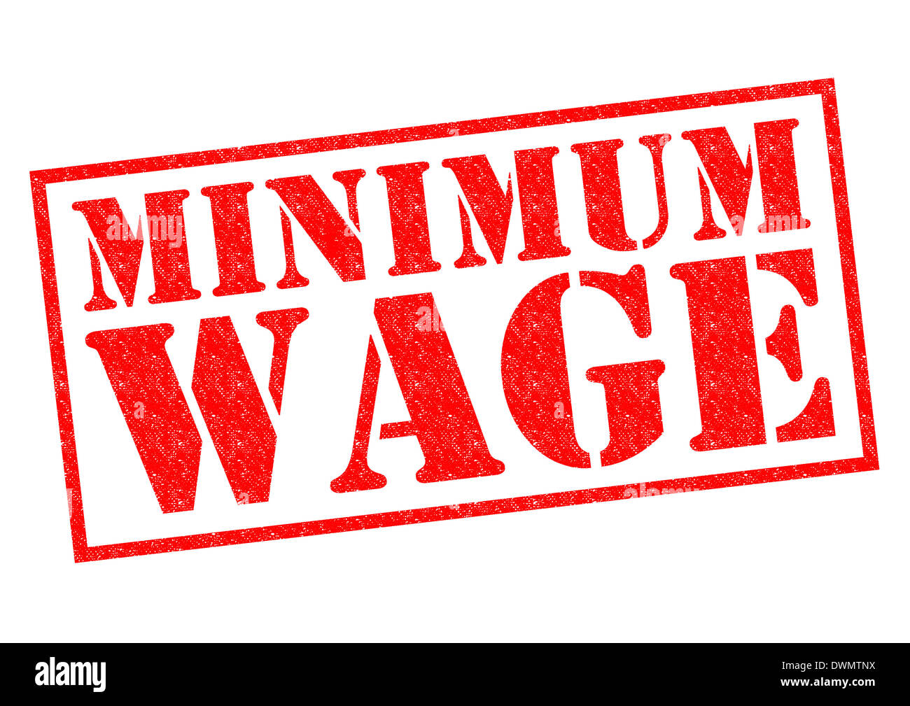 MINIMUM WAGE red Rubber Stamp over a white background Stock Photo - Alamy