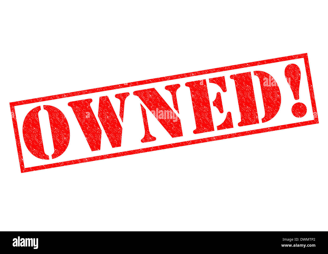 OWNED! red Rubber Stamp over a white background Stock Photo - Alamy
