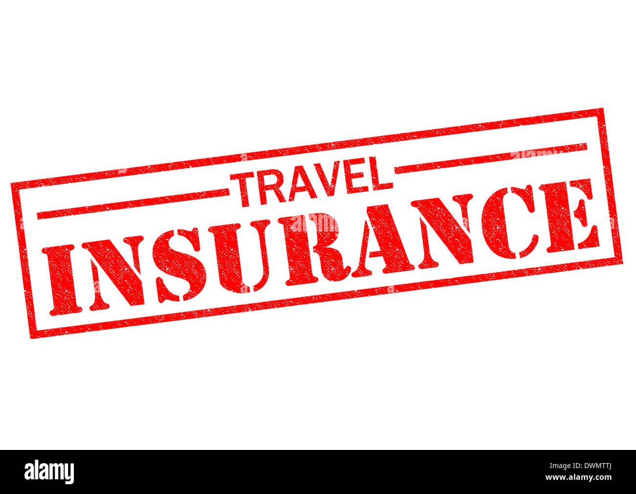 TRAVEL INSURANCE red Rubber Stamp over a white background Stock Photo ...