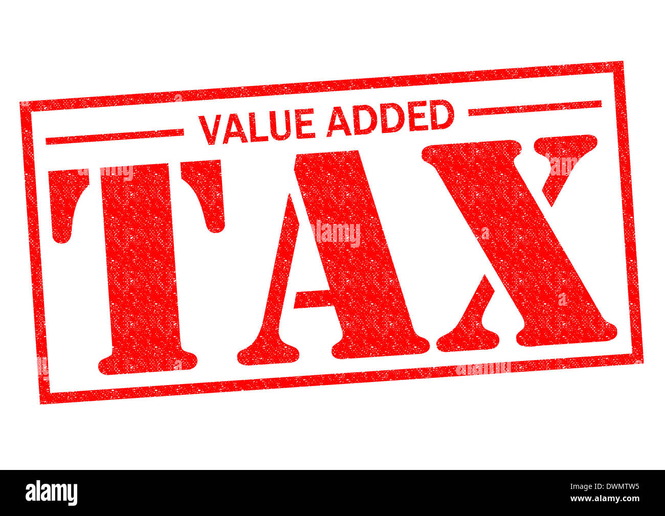 VALUE ADDED TAX red Rubber Stamp over a white background Stock Photo ...