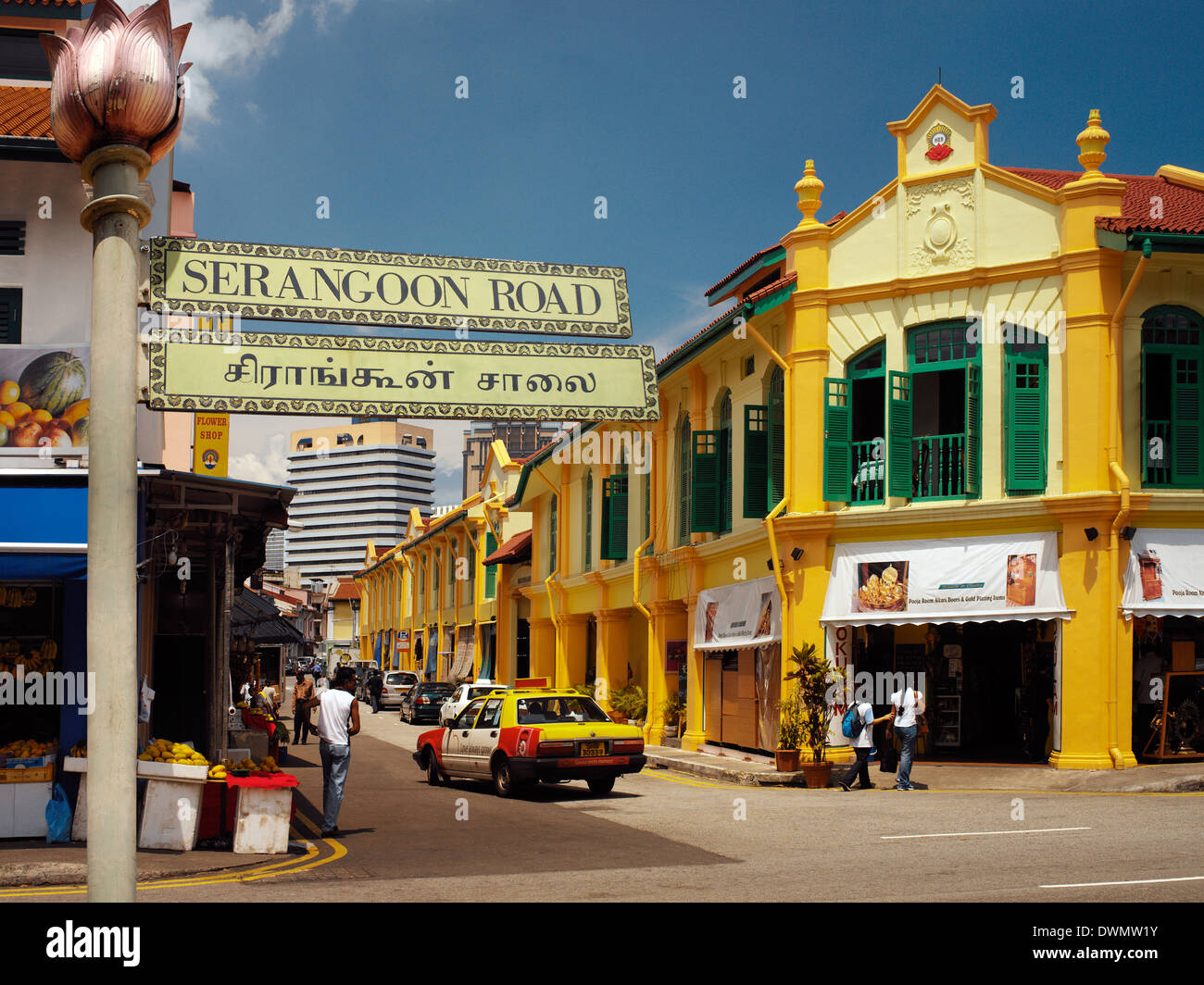 Serangoon Road area (known as Little India) in the city of Singapore ...