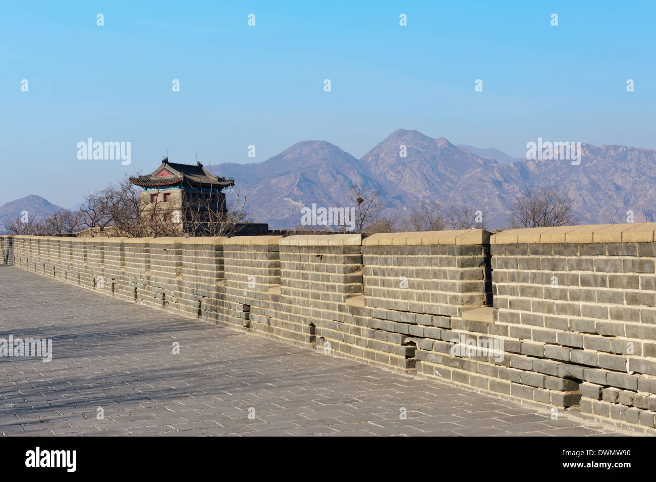 A section of the Great Wall in Shanhaiguan with the "First Pass under ...