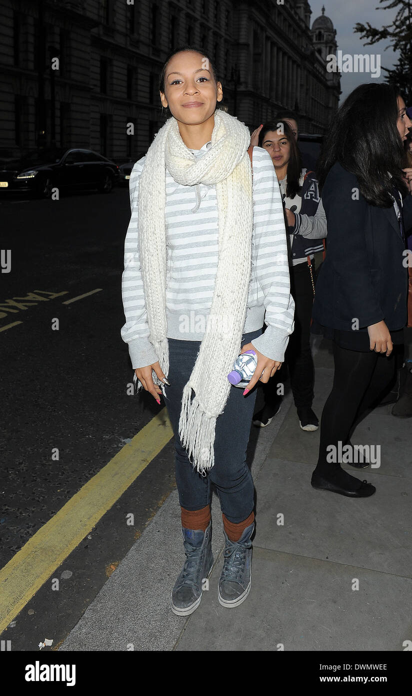 X Factor contestant Jade Ellis arriving back at her hotel. London ...