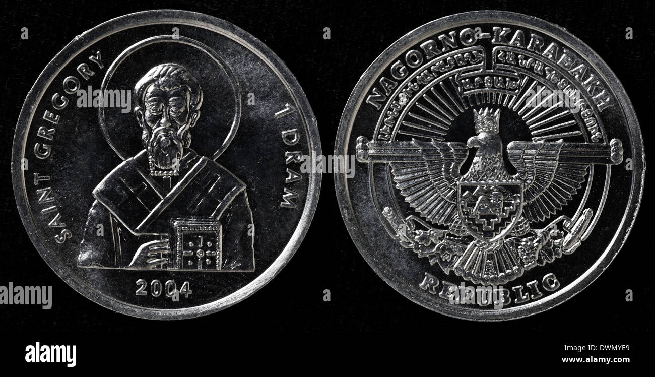1 Dram coin, Saint Gregory, Nagorno-Karabakh Republic, 2004 Stock Photo ...