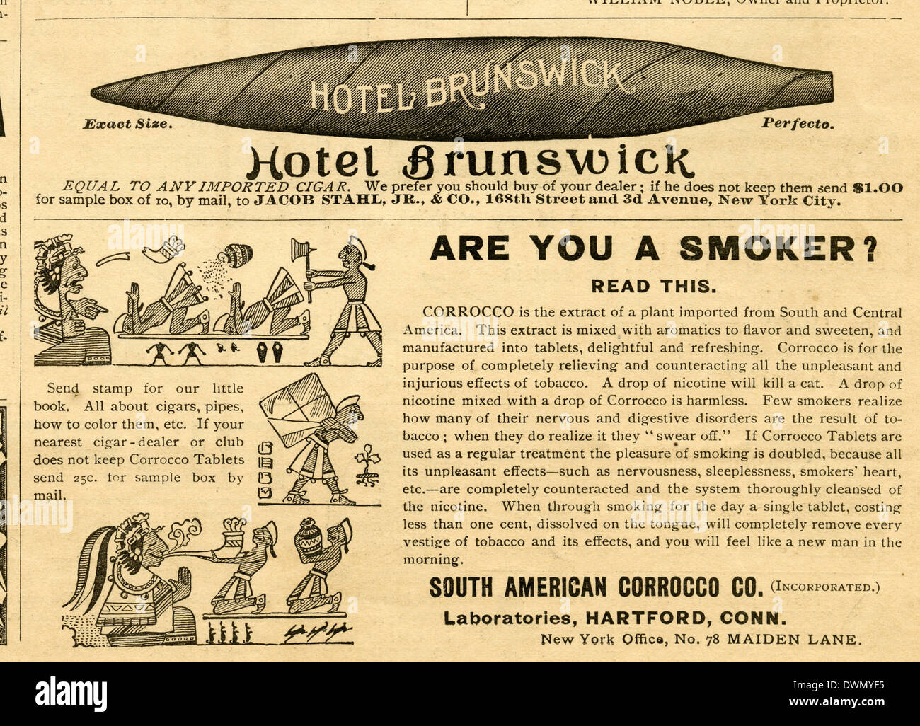 Victorian newspaper advertisements hi-res stock photography and images ...