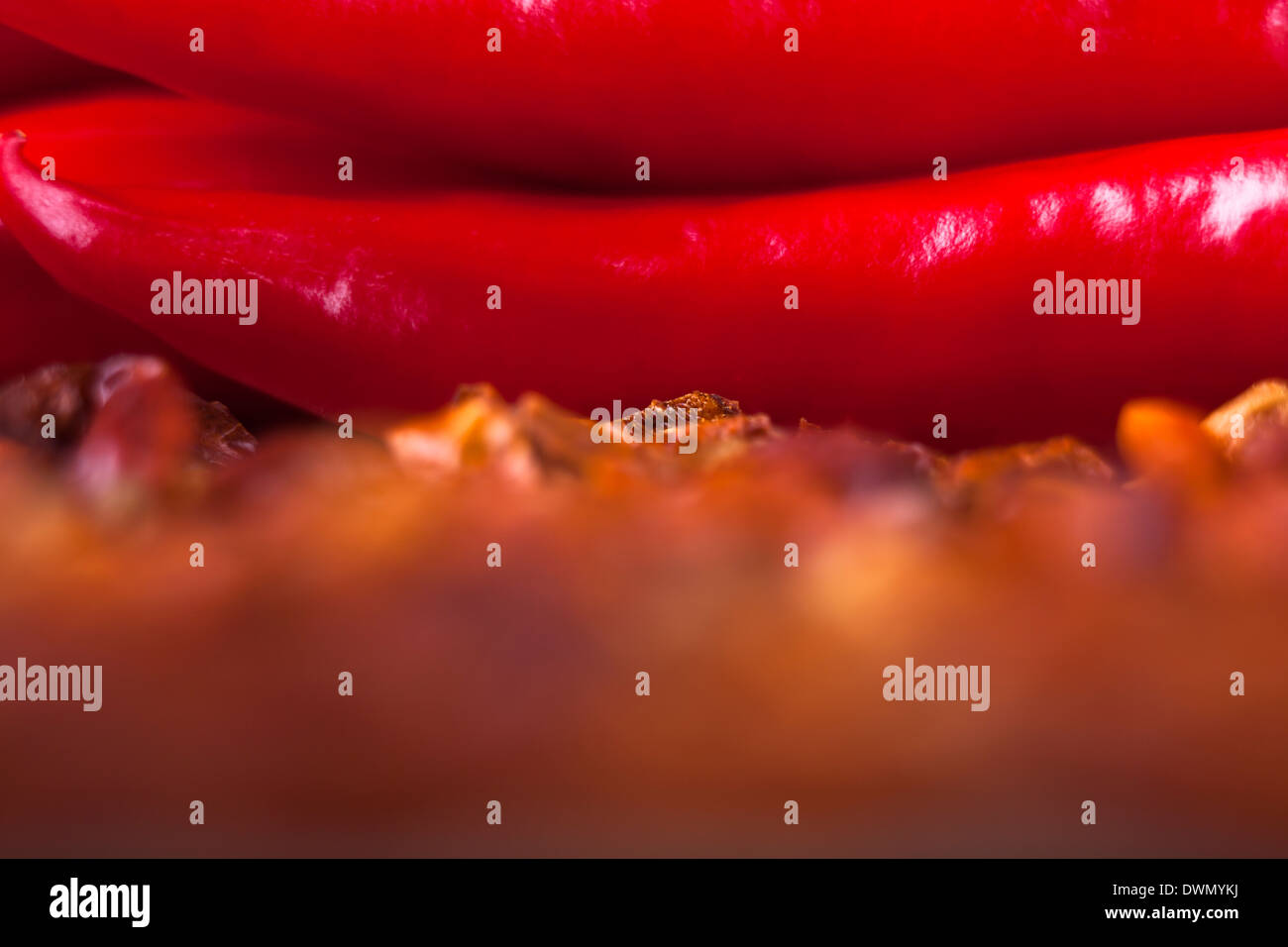 Macro of fresh raw red hot chili peppers Stock Photo - Alamy