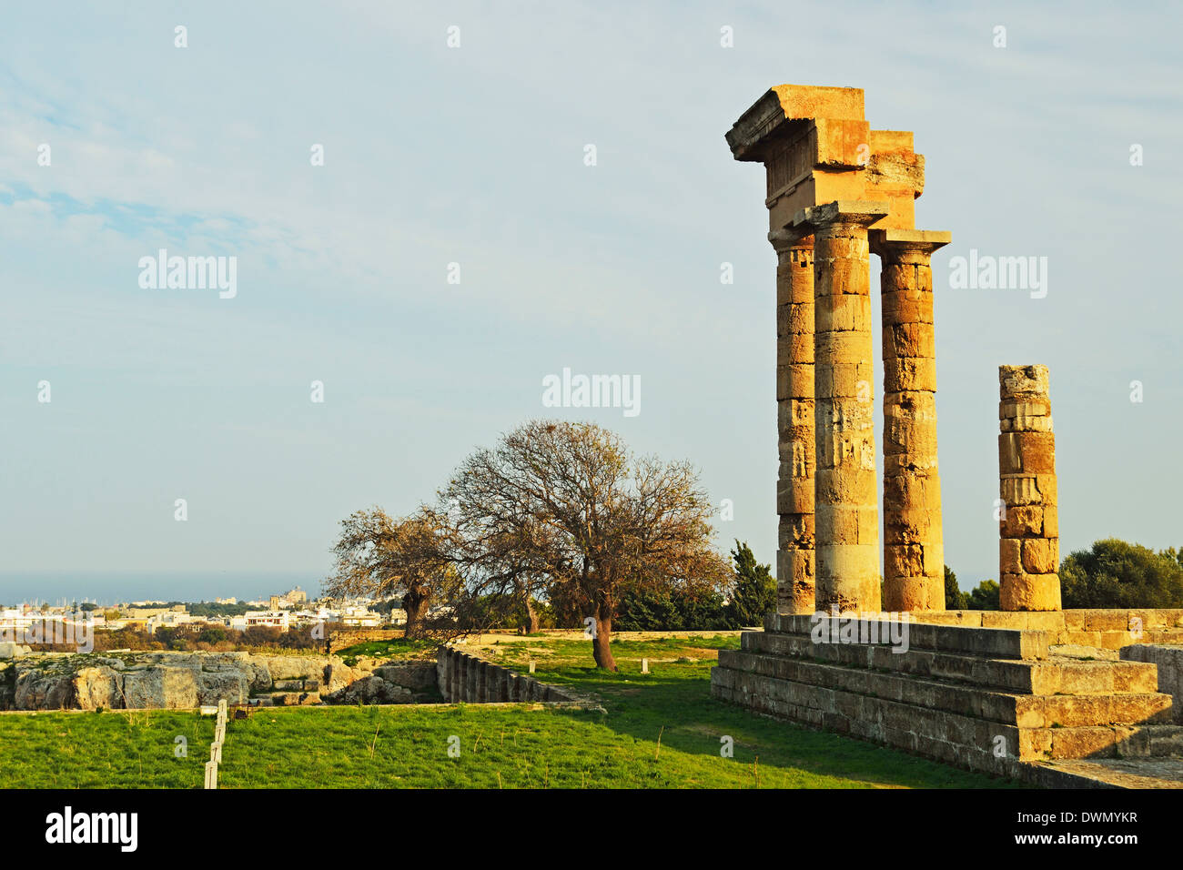 Ruins of Apollo Temple at the Acropolis of Rhodes, Rhodes City, Rhodes ...