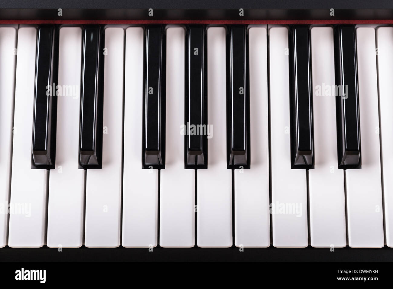 Detail of piano keyboard Stock Photo - Alamy