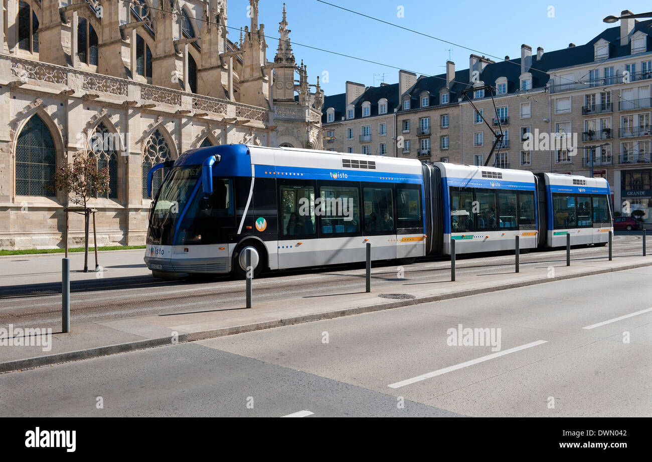 tram track, caen, normandy, france Stock Photo - Alamy