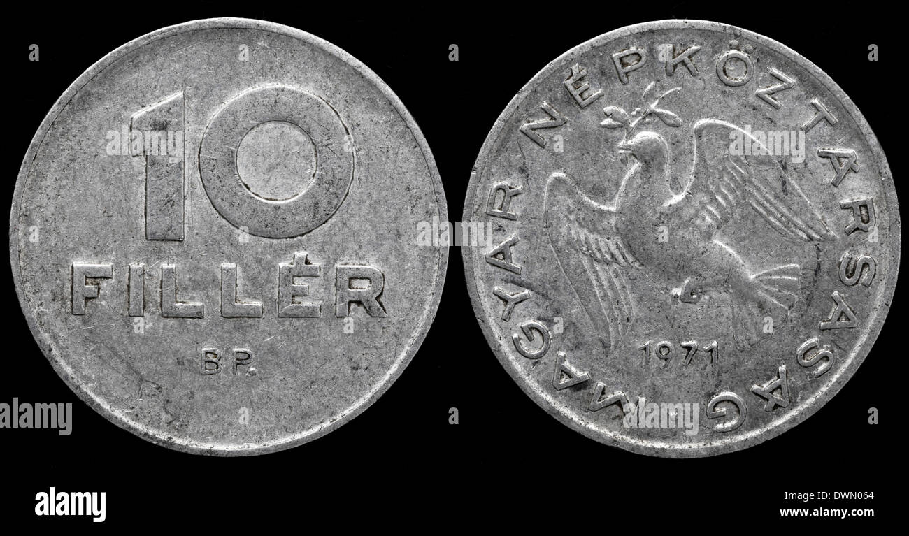 10 filler coin, Hungary, 1971 Stock Photo - Alamy