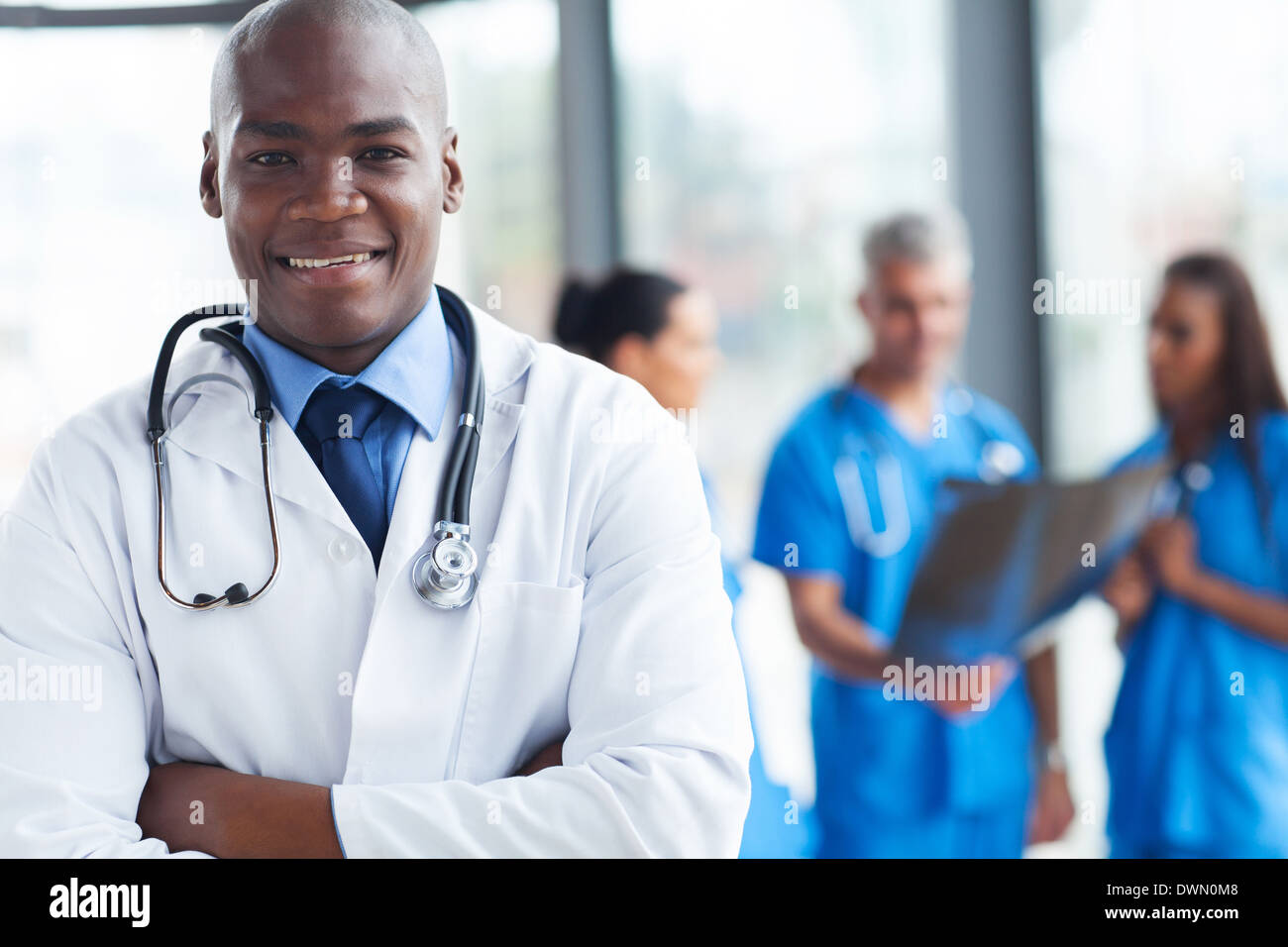 Handsome African American Doctor Arms High Resolution Stock Photography ...
