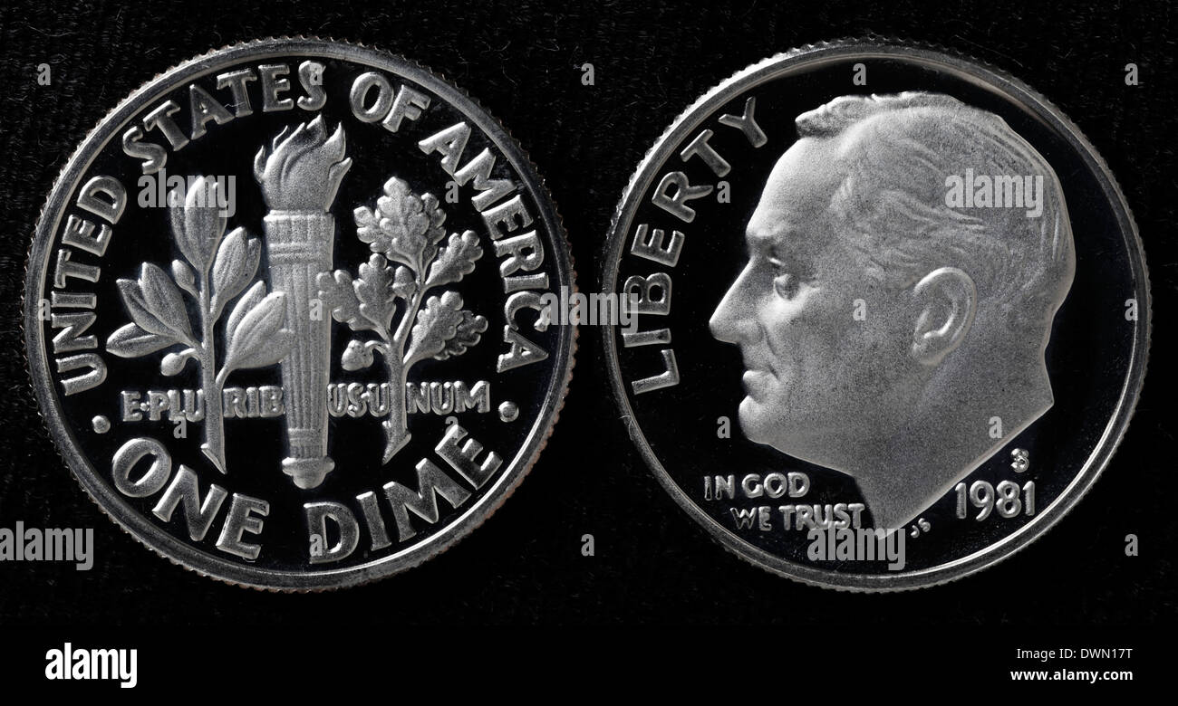 1 dime roosevelt dime hi-res stock photography and images - Alamy