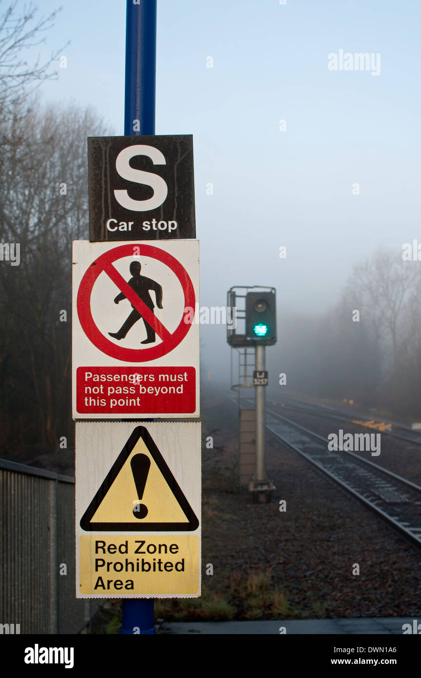 Railway warning signs hi-res stock photography and images - Alamy