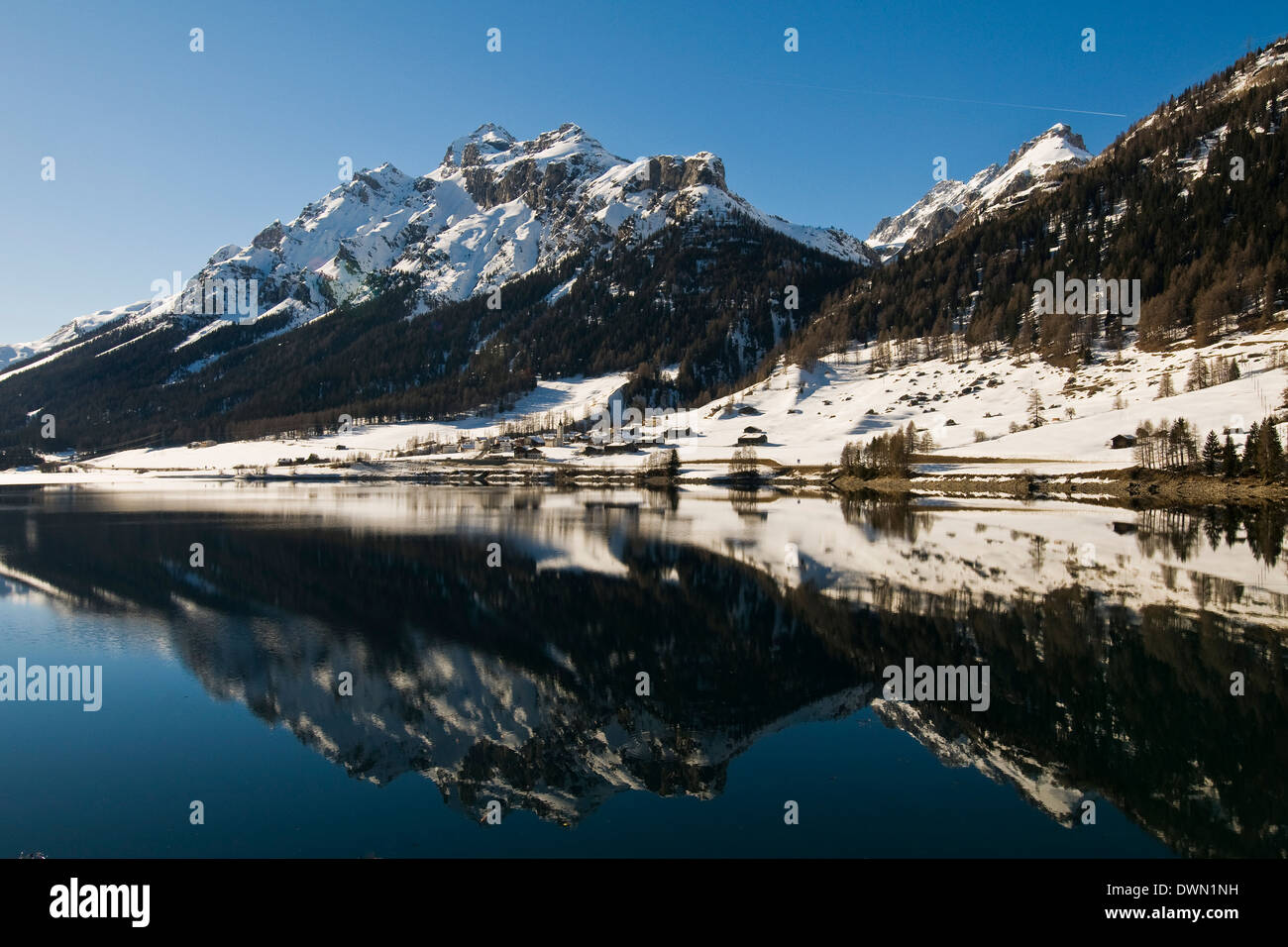 Switzerland, Canton Grisons, Sufner lake Stock Photo - Alamy