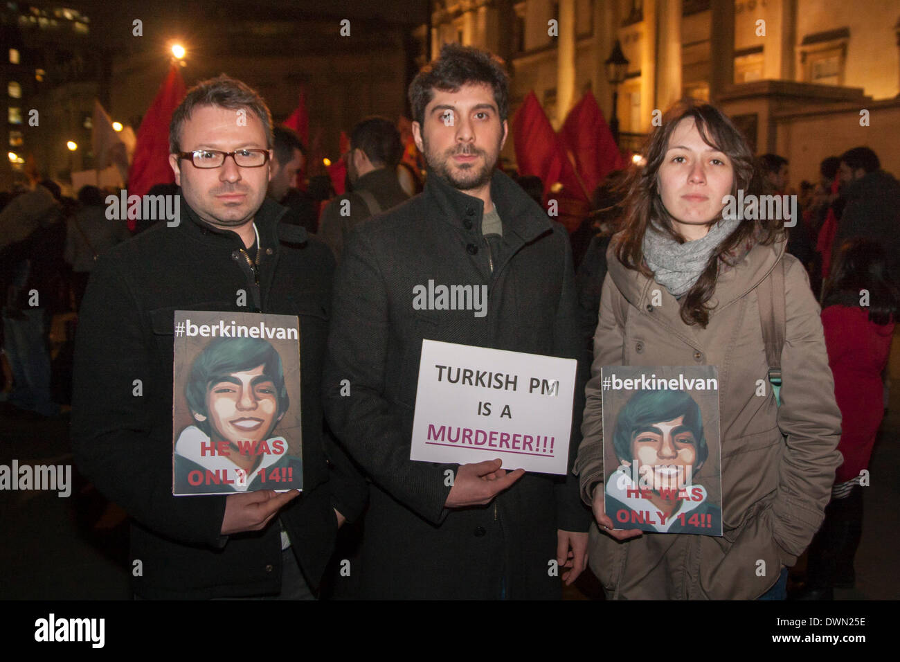 London, March 11th 2014. UK Turks demonstrate in London after 14-year ...