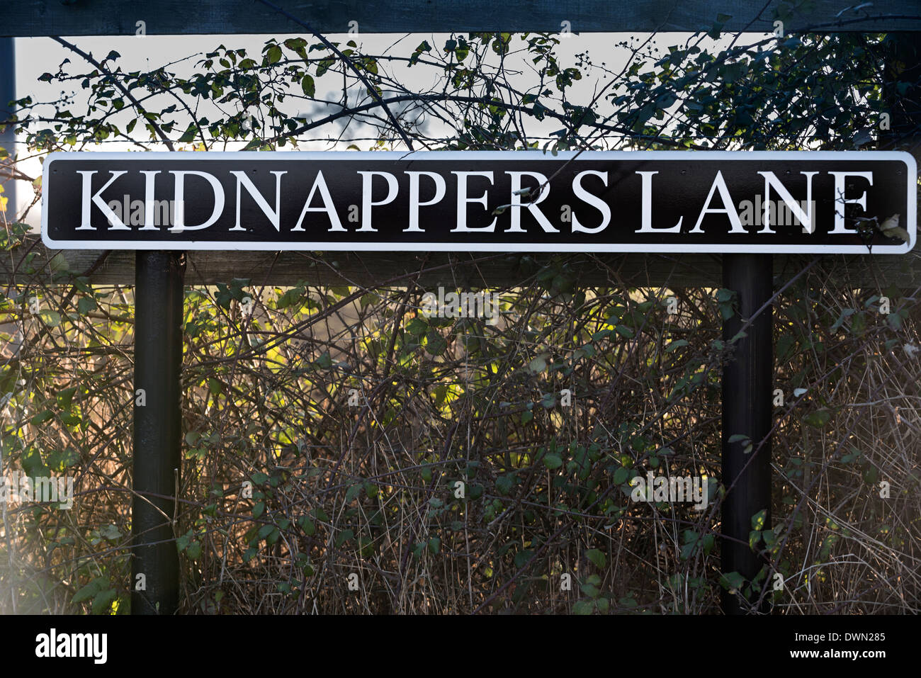 Kidnappers Lane; Road sign Cheltenham; GL53 Stock Photo - Alamy