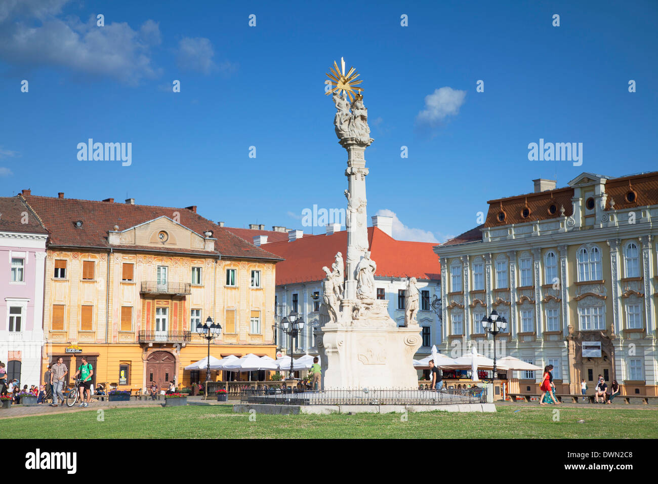 Trinity Column in Piata Unirii, Timisoara, Banat, Romania, Europe Stock ...