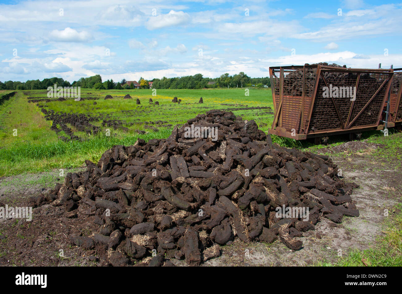 Peat cutting, Wiesmoor Stock Photo - Alamy