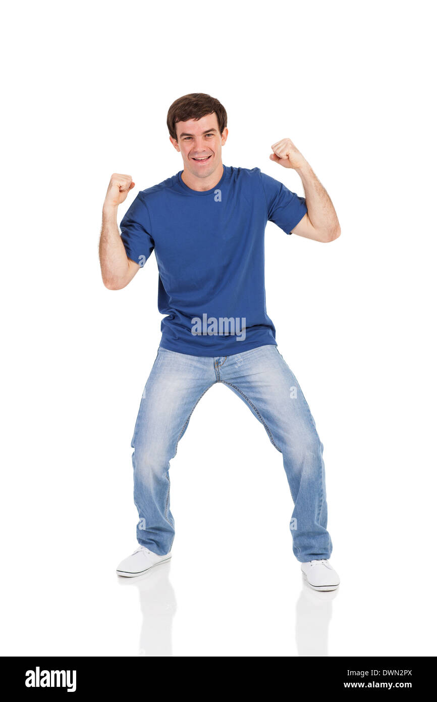 Excited portrait young man Cut Out Stock Images & Pictures - Alamy