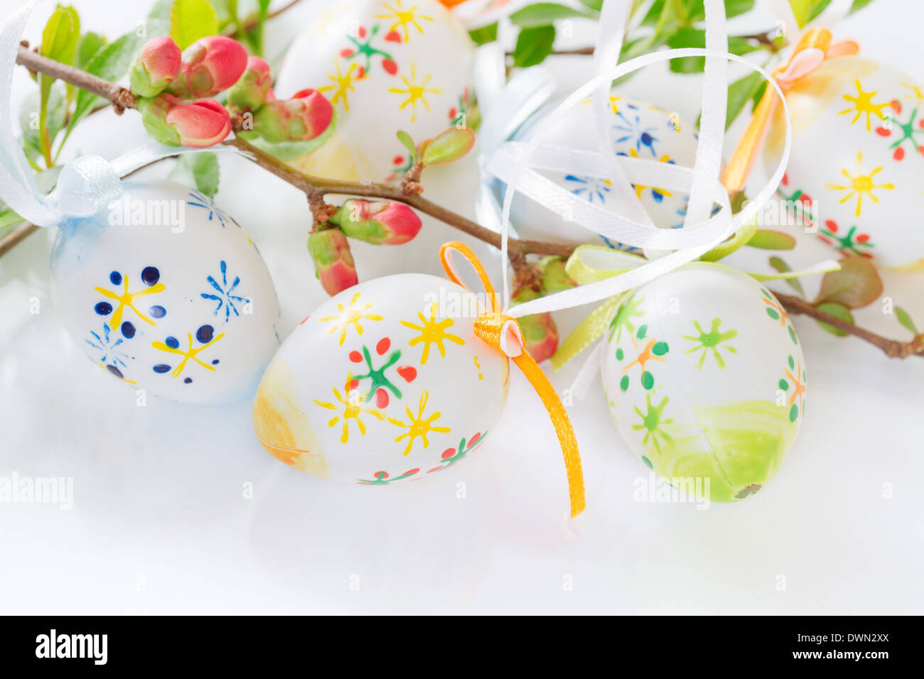 Easter egg on a flowering tree branch Stock Photo - Alamy