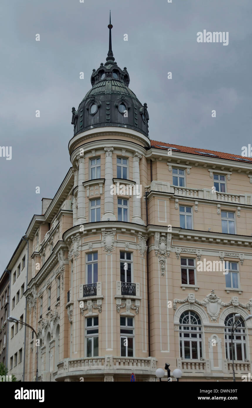 Old building with ornament and dome sculpture composition Stock Photo ...