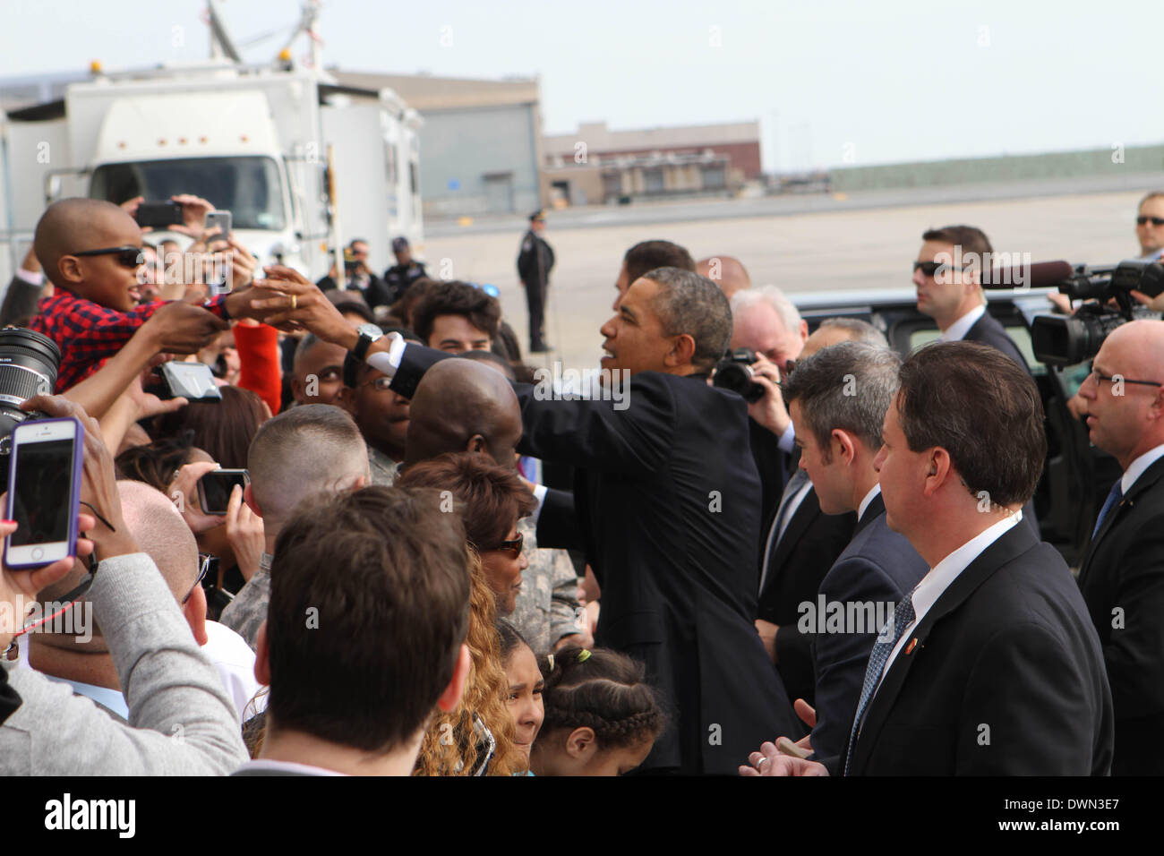 New York, New York, USA. 11th Mar, 2014. President Barack Obama visits ...
