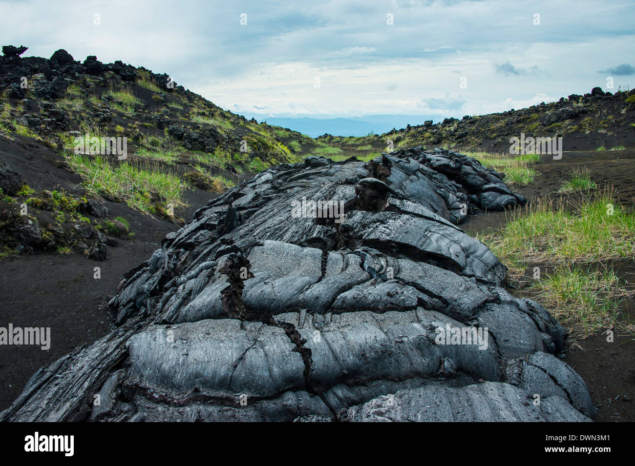 Cold lava after an eruption of Tolbachik volcano, Kamchatka, Russia ...