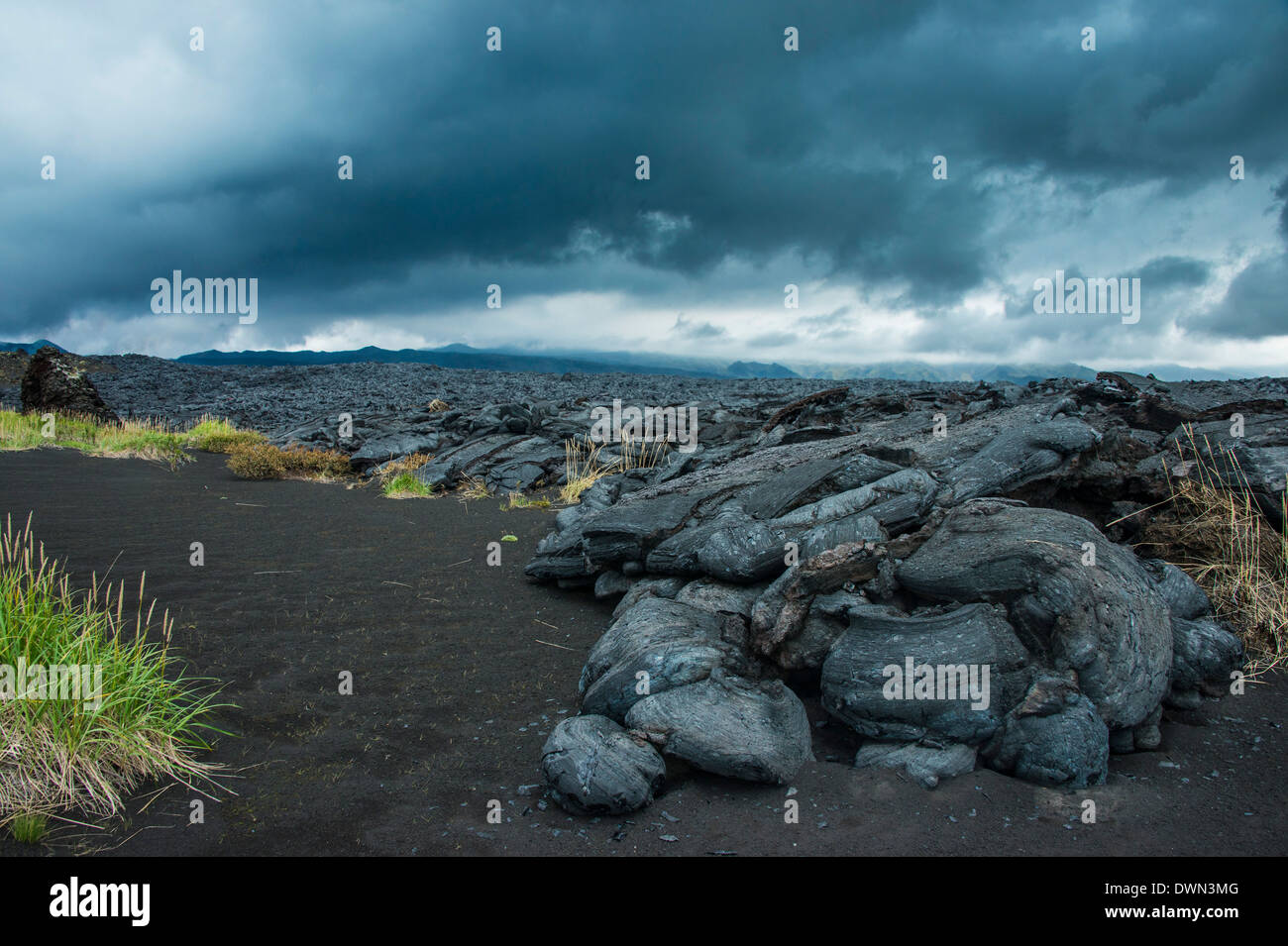 Cold lava after an eruption of Tolbachik volcano, Kamchatka, Russia ...