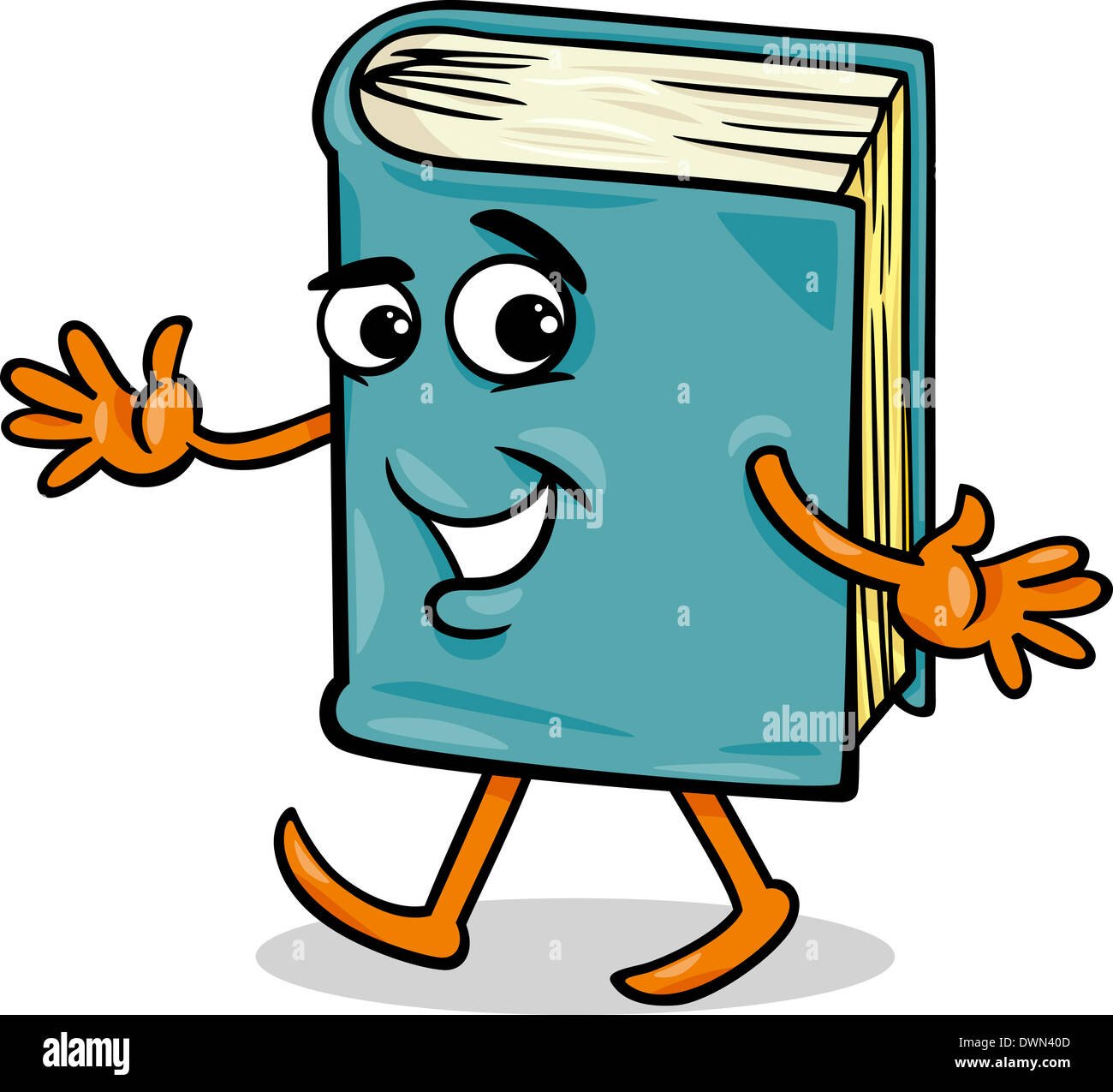 Cartoon Illustration of Funny Book Comic Character Stock Photo - Alamy