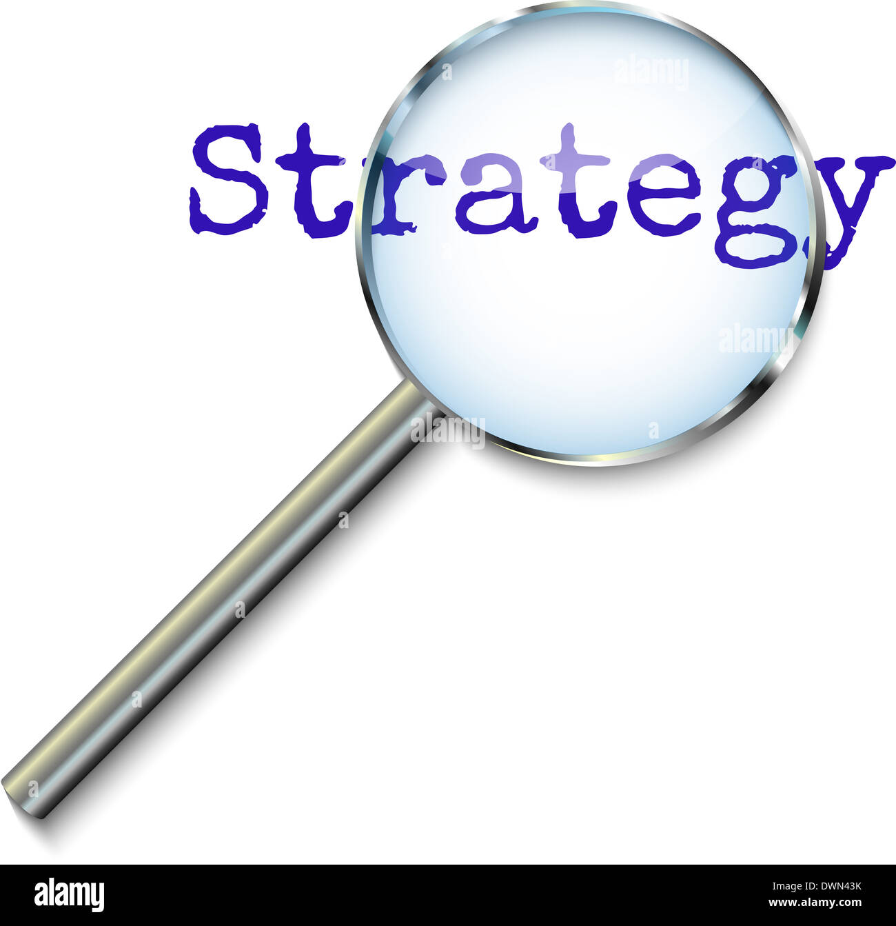 Focusing on Strategy magnifier Stock Photo - Alamy