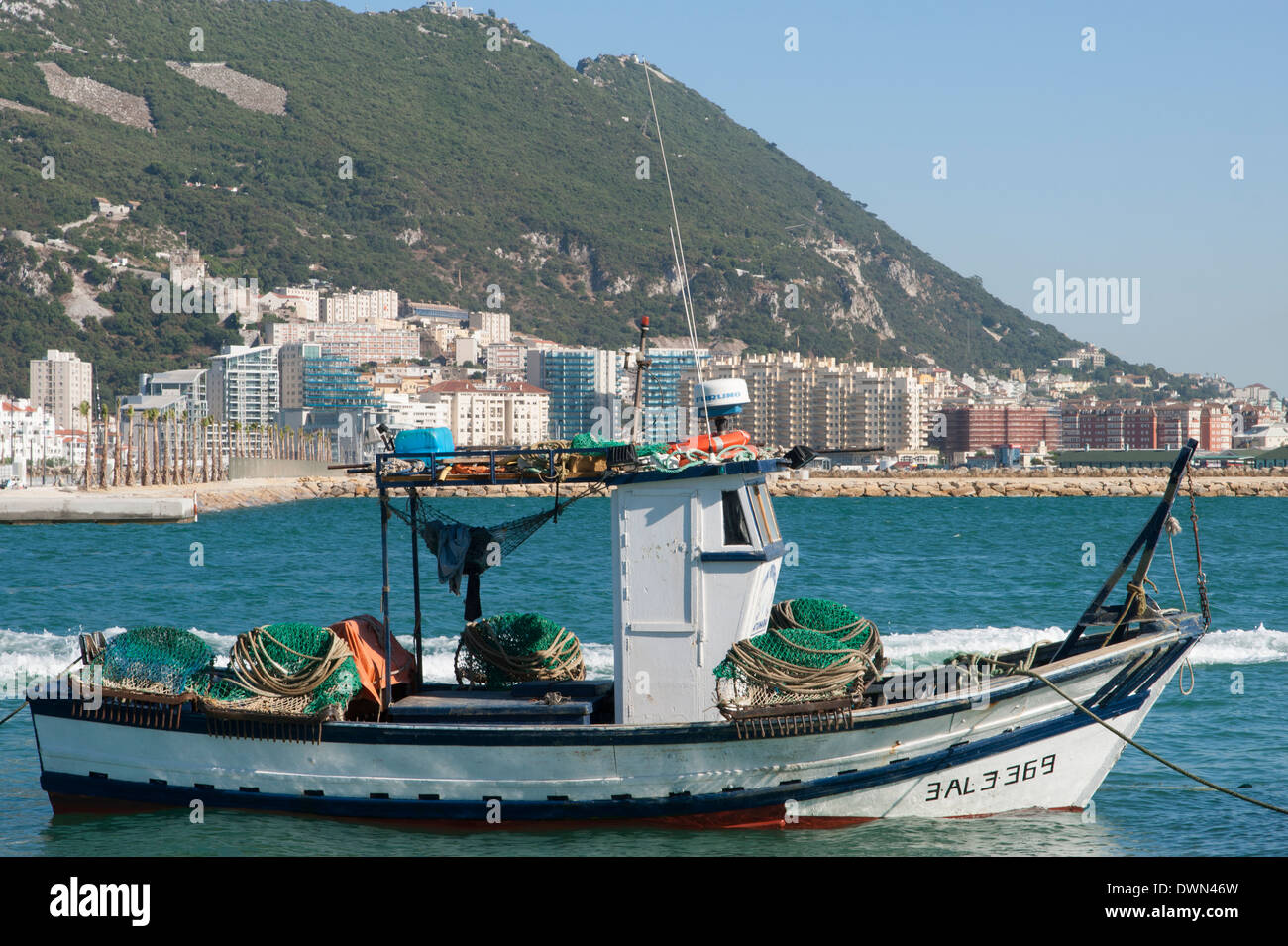 Fishing trawler in strait gibraltar hi-res stock photography and images ...